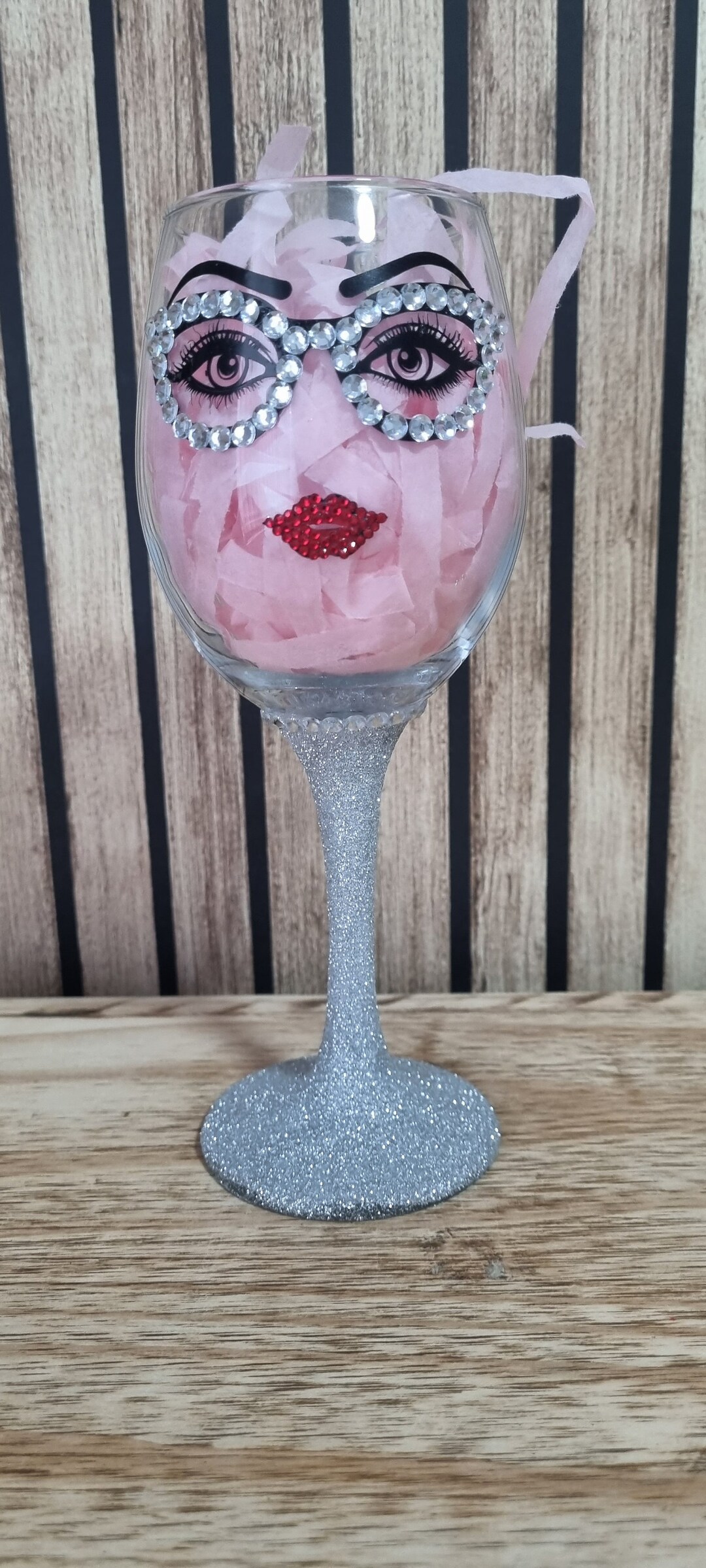 Bling Wine Glass Etsy