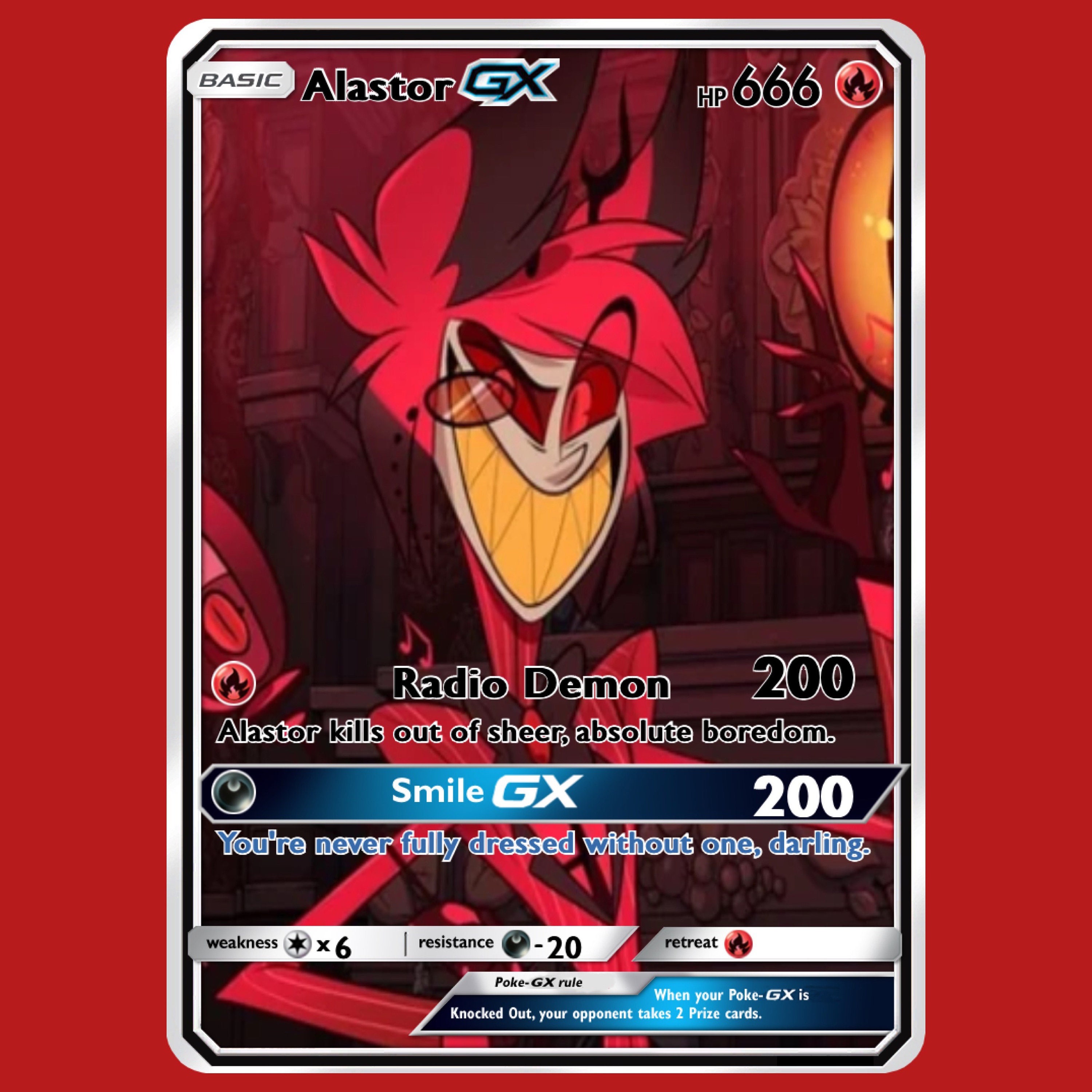 PRE-ORDER Hazbin Hotel Alastor Pokémon Card | Etsy