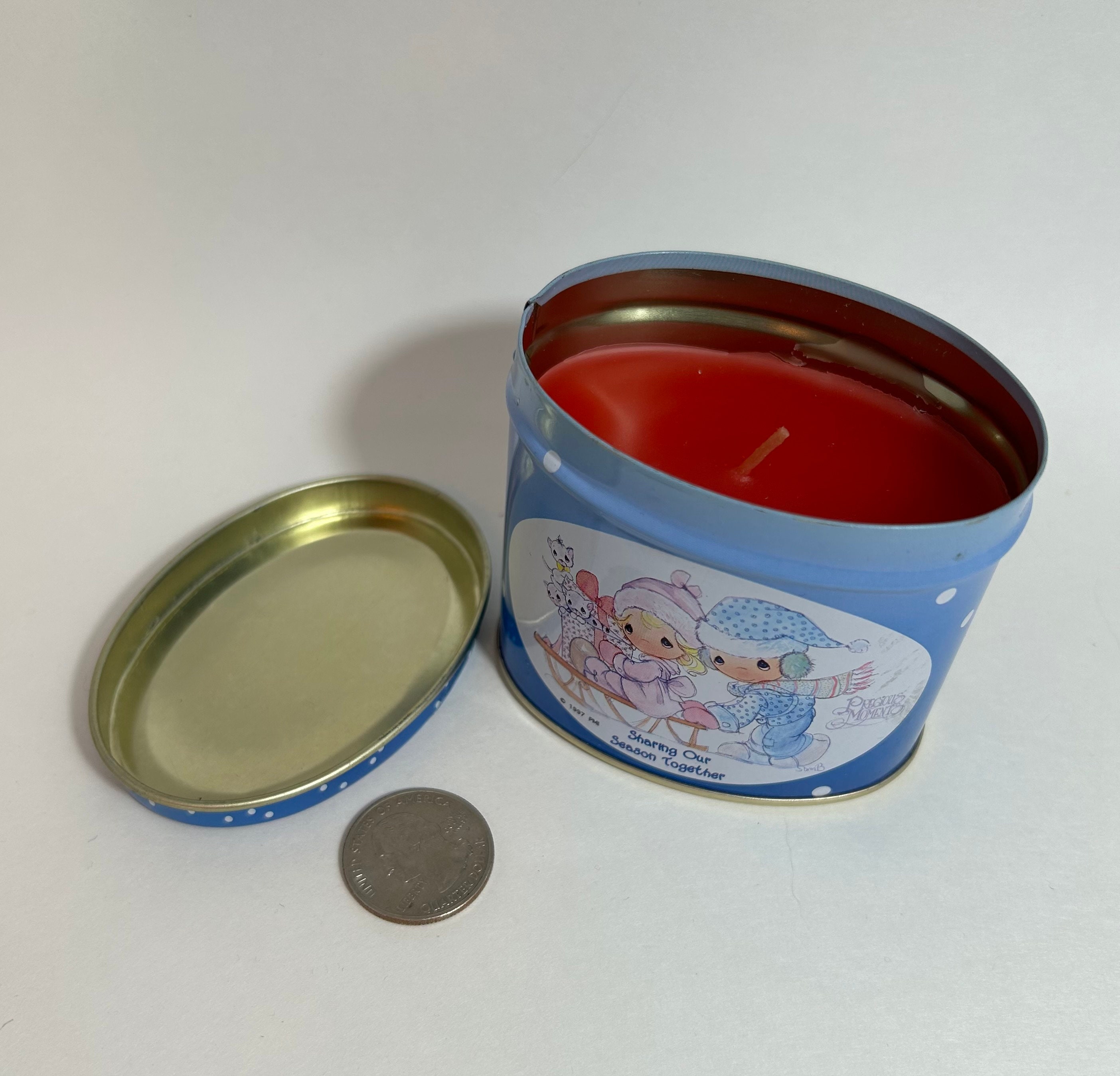 Vintage Oval Precious Moments Candle in Tin Powder Scent - Etsy