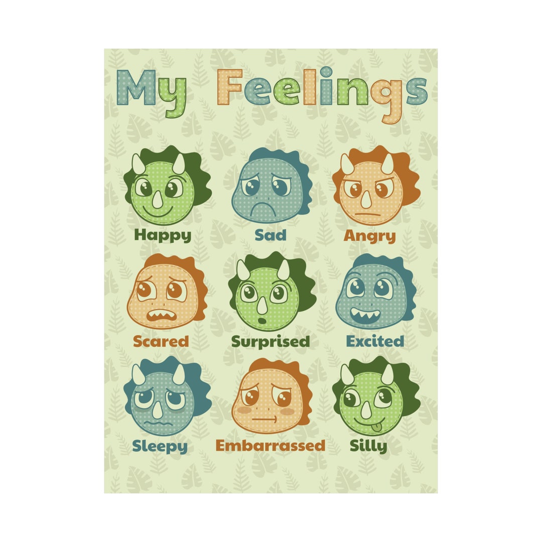 Dino Feelings Classroom Posters - Etsy