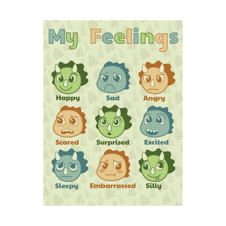 Dino Feelings Classroom Posters - Etsy UK