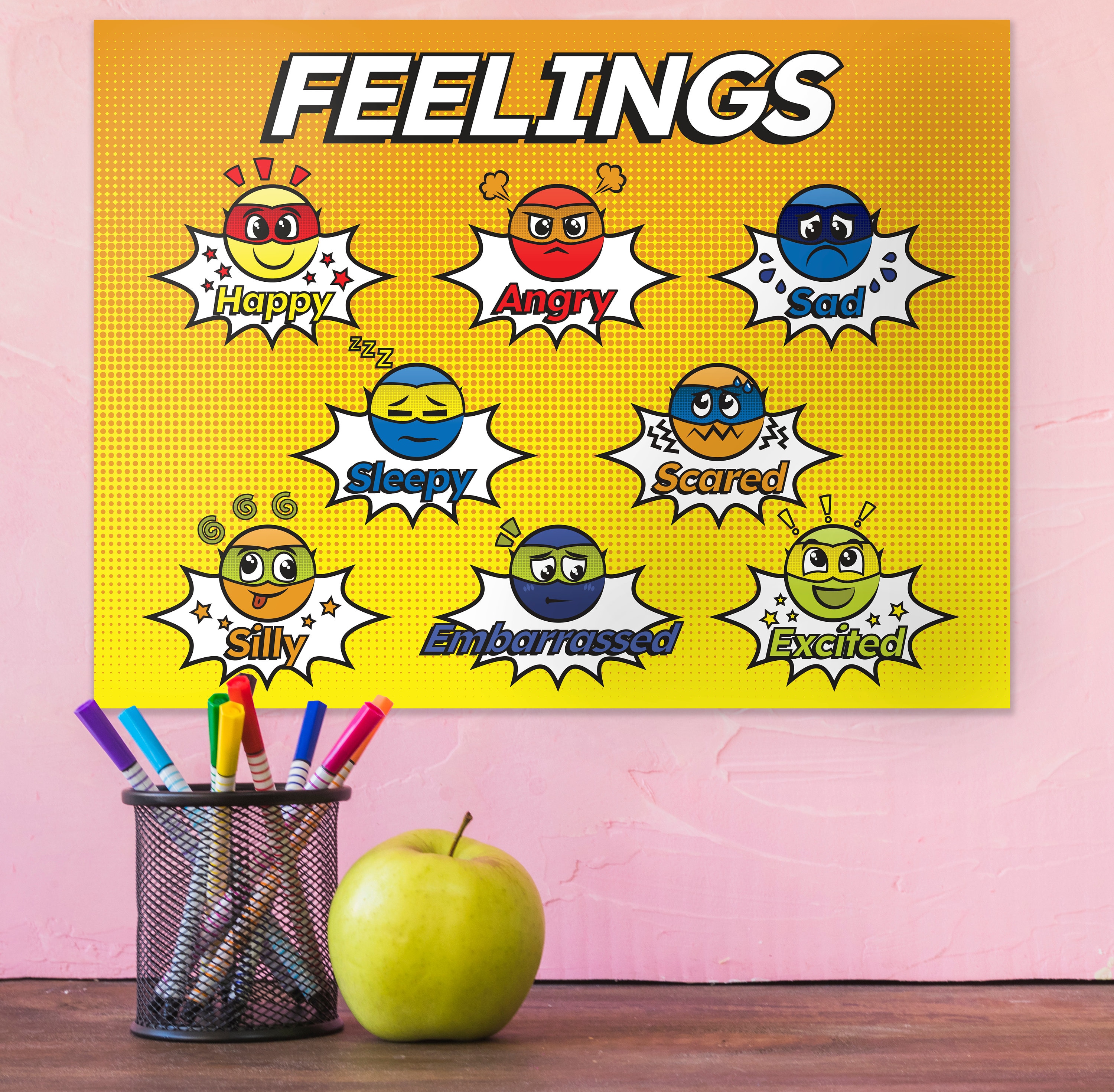 Super Feelings Classroom Poster - Etsy