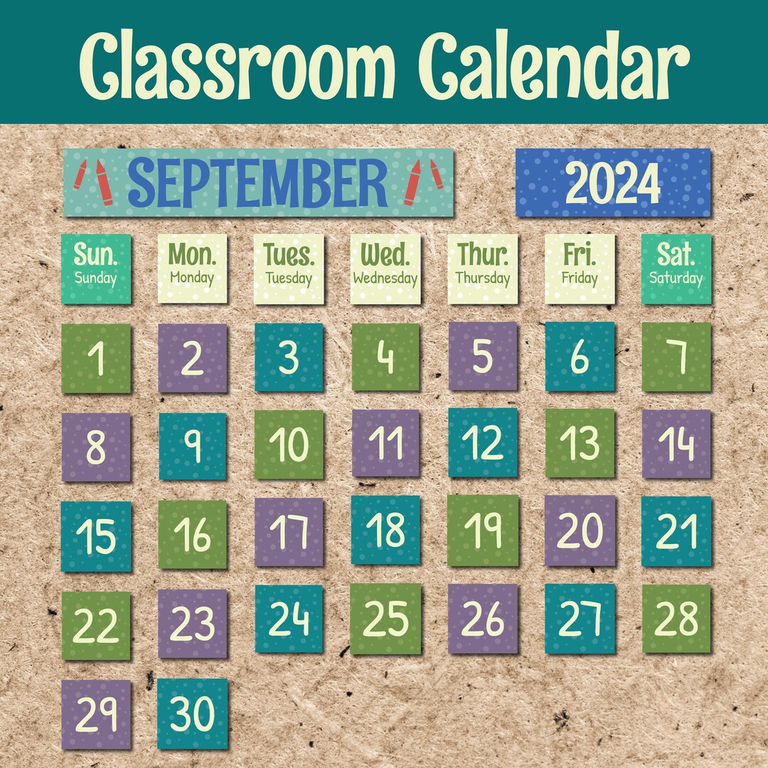Classic Classroom Calendar | Months, Days & Years - Etsy Canada