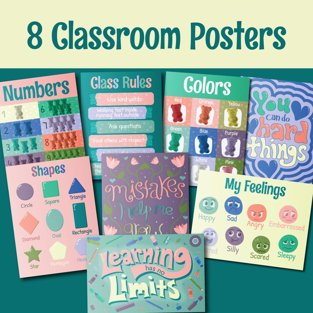 Circle Time Classroom Posters | Bundle for Preschool & Kindergarten ...