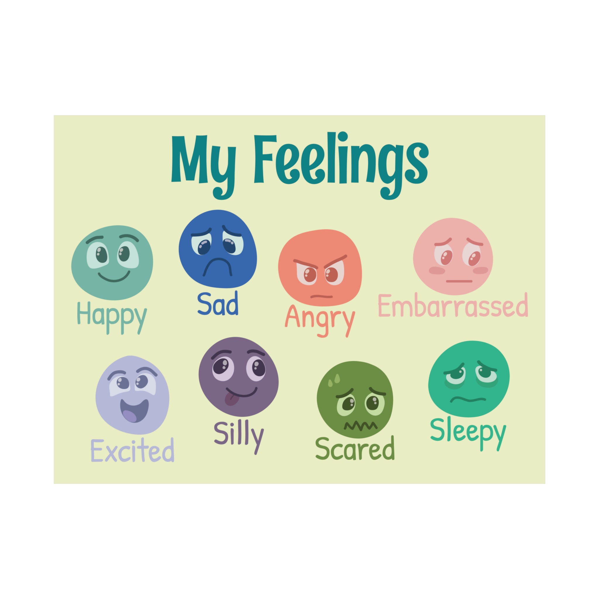 Cute Pastel Feeling Chart - Etsy