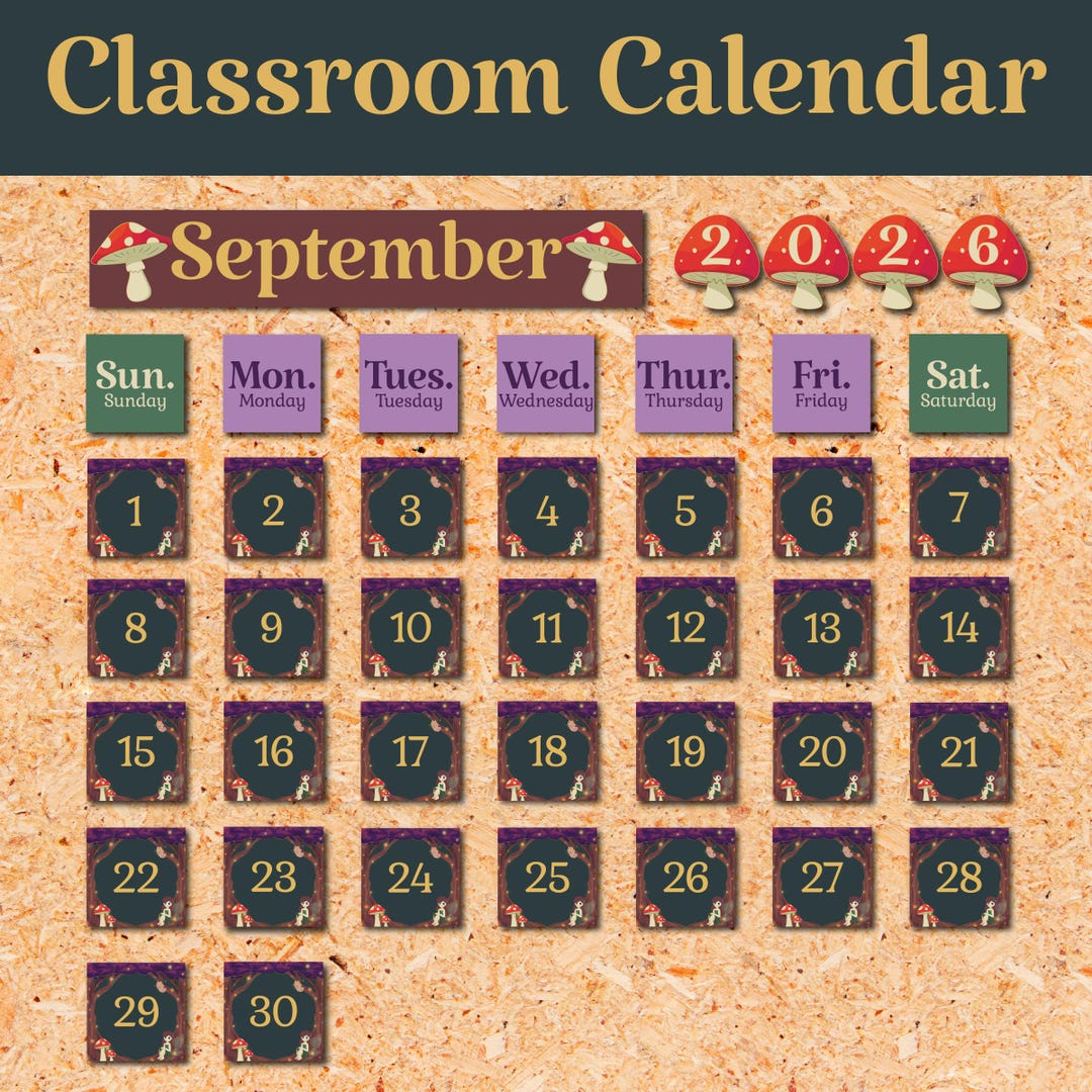 Enchanted Forest Classroom Calendar | Months, Days & Years - Etsy