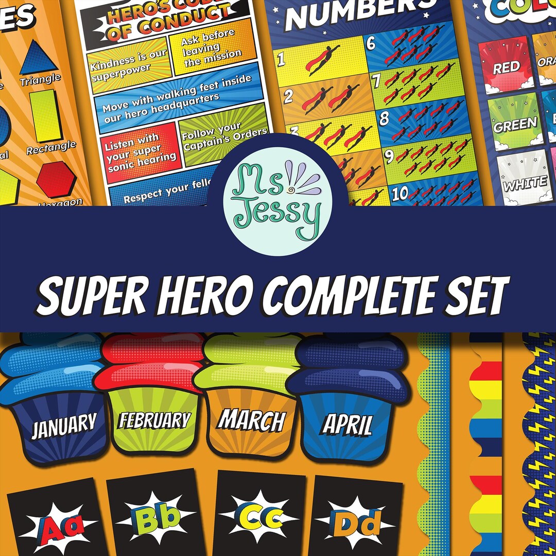 Printable Superhero Classroom Super Bundle - Etsy UK