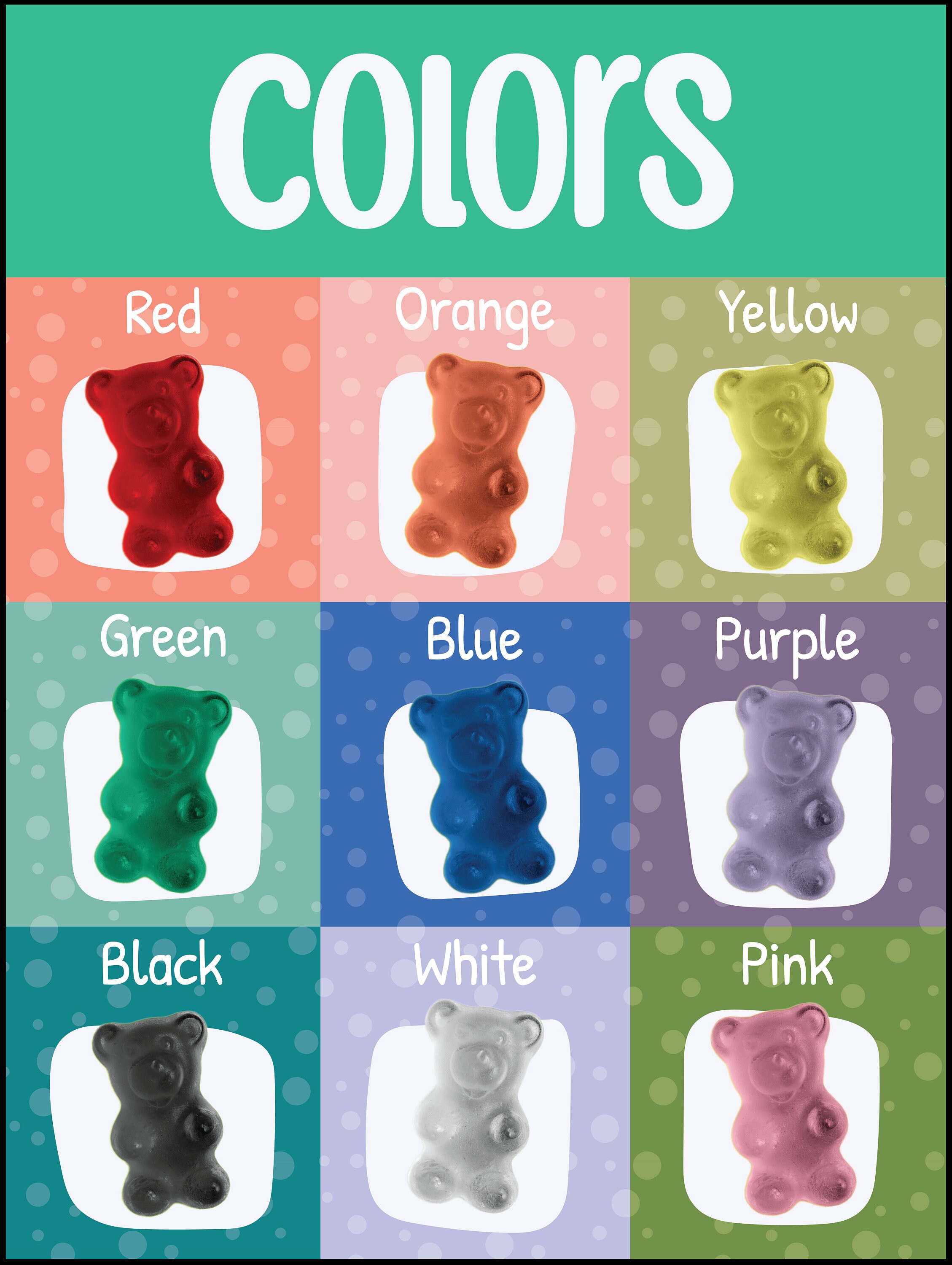 Gummy Bear Color Chart Classroom Decor - Etsy