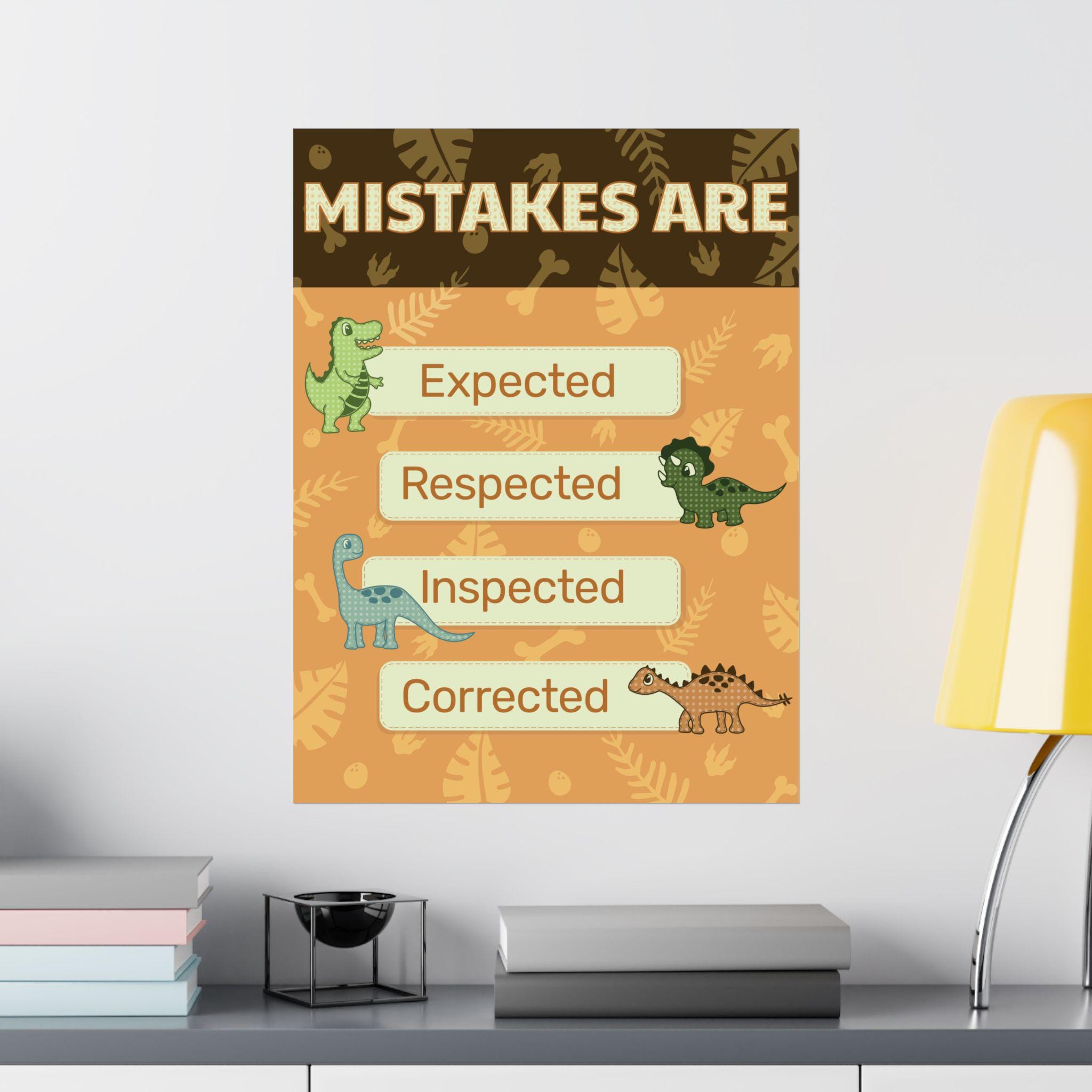 Dinosaur Motivational Classroom Poster - Etsy