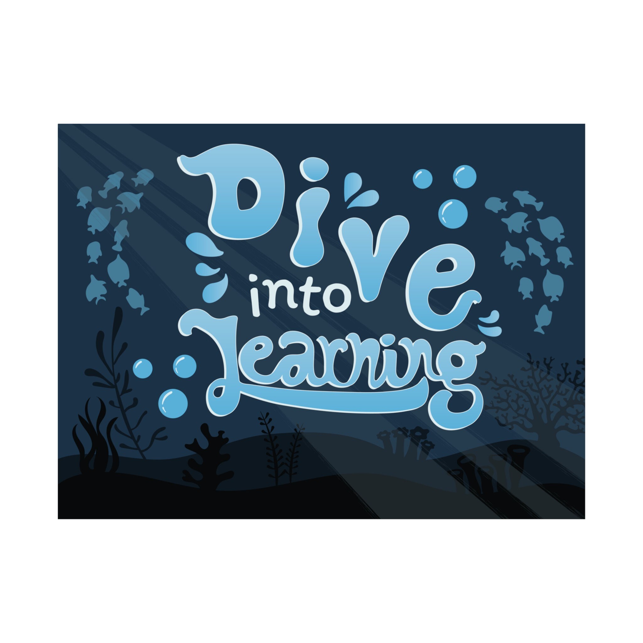 Dive Into Learning Poster - Etsy