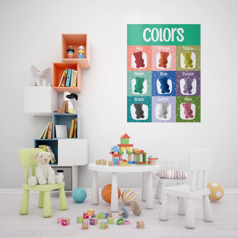 Gummy Bear Color Chart Classroom Decor - Etsy