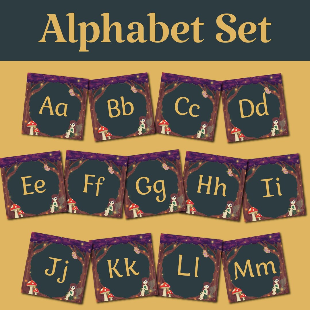 Enchanted Forest Alphabet Set | Classroom Decor - Etsy
