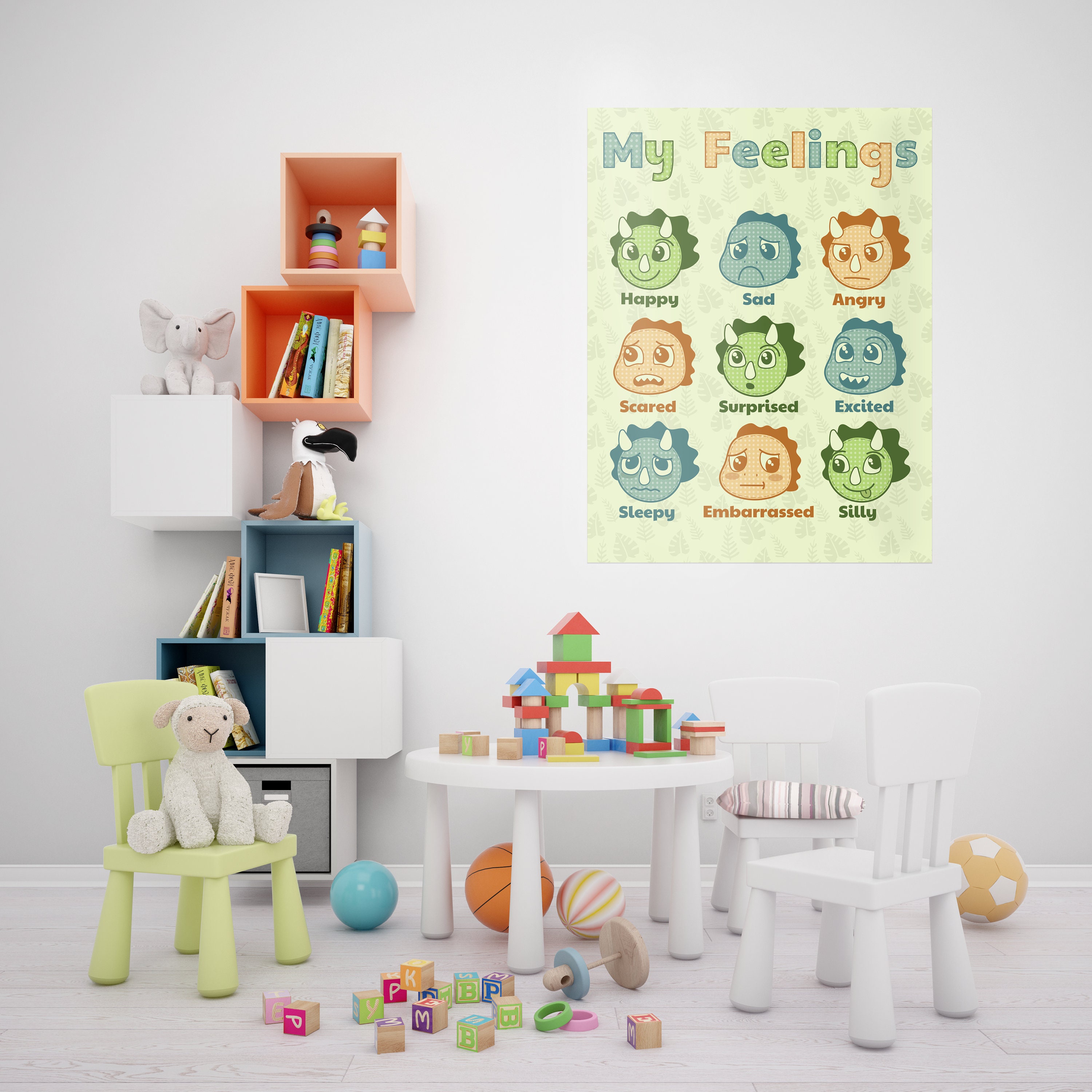 Dino Feelings Classroom Posters - Etsy