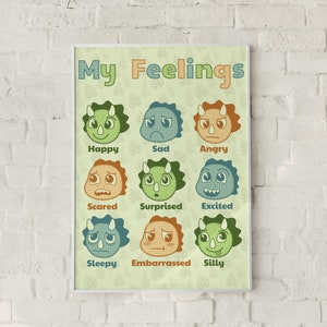 Dino Feelings Classroom Posters - Etsy