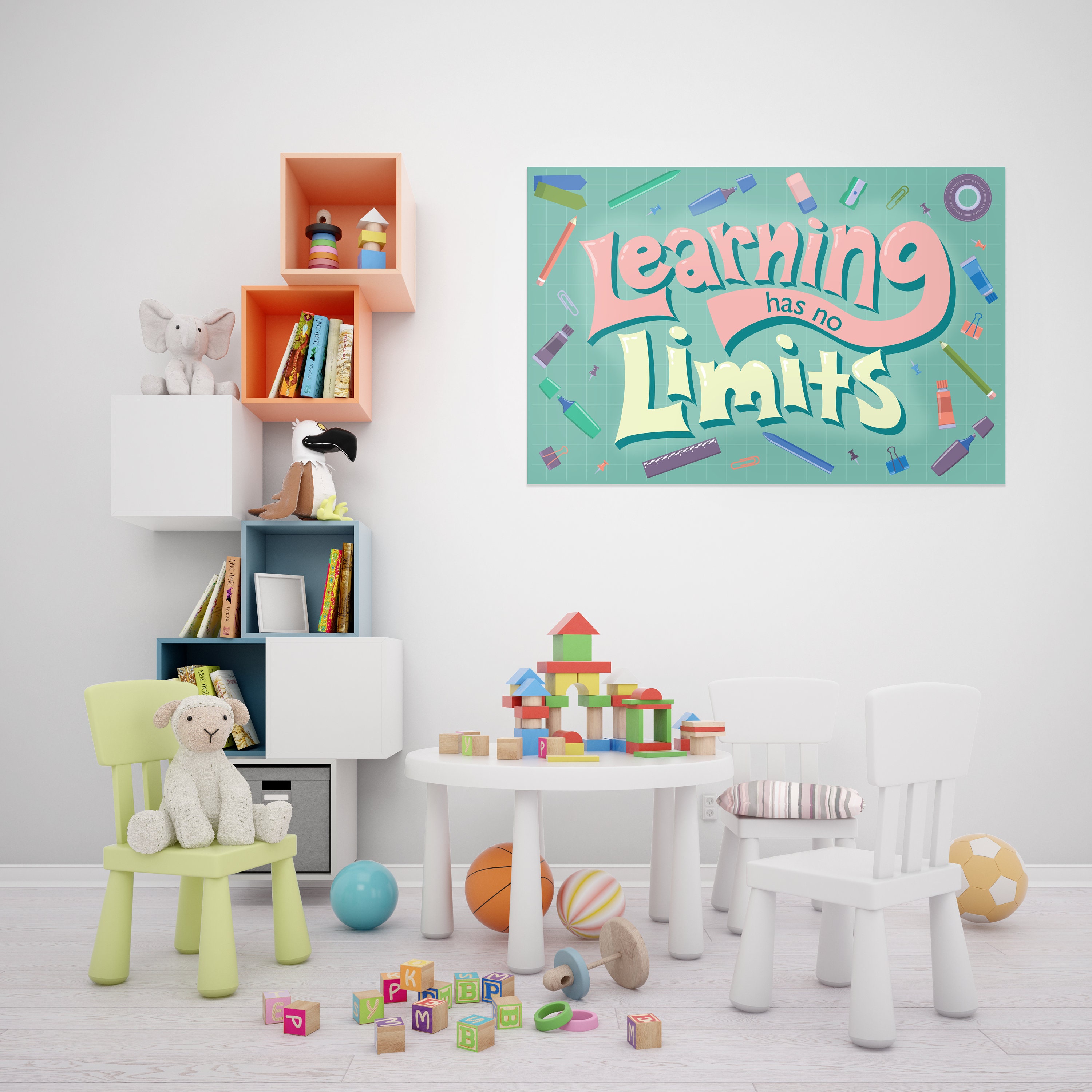 Bright Pastel Motivational Classroom Poster - Etsy