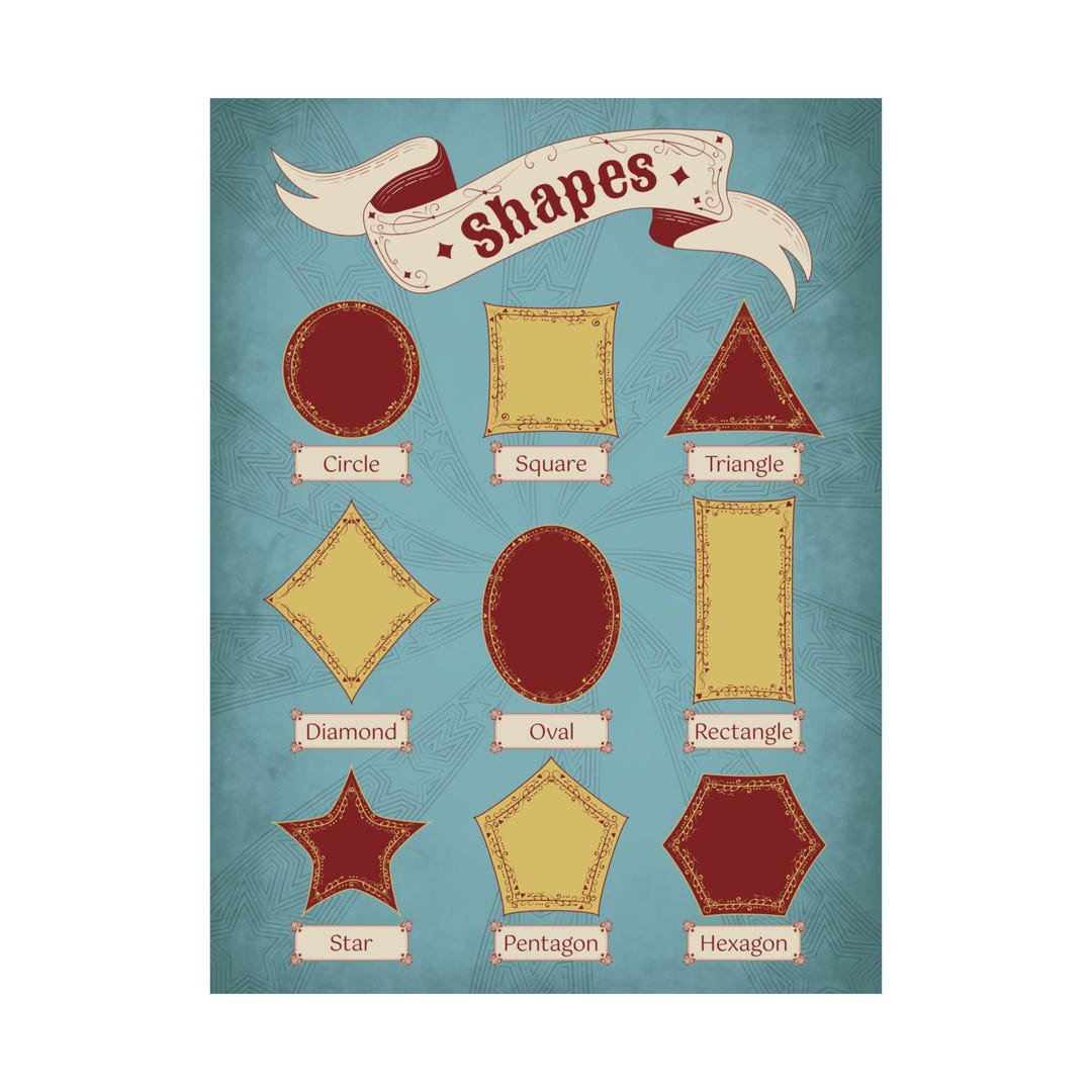 Circus Shapes Poster - Etsy
