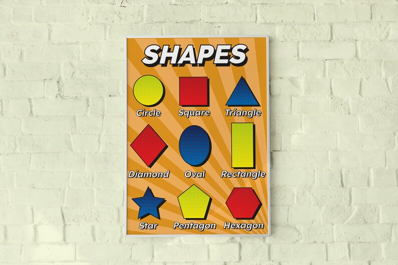Super Shapes Classroom Poster - Etsy