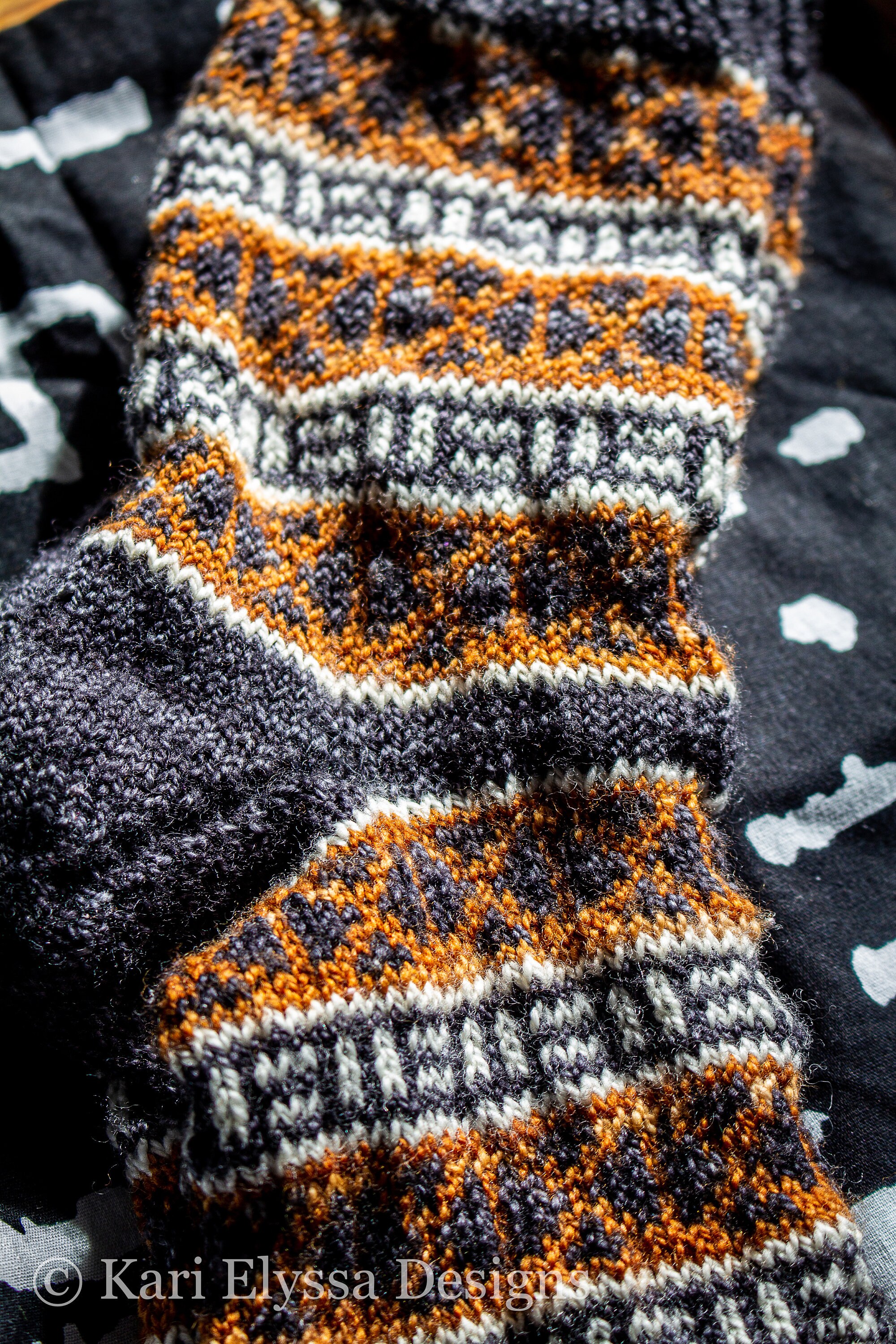 Ebony African Print Sock Knitting Pattern | PDF Pattern | Instant ...