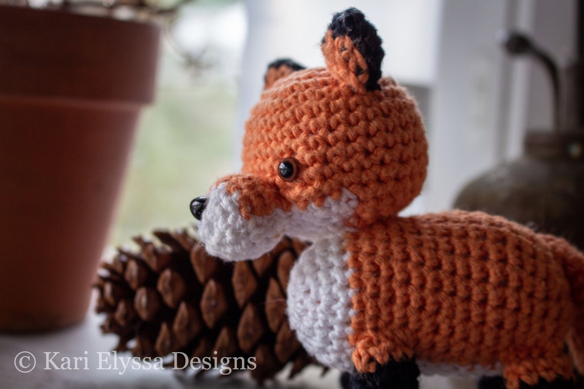 Amigurumi Red and Silver Fox Crochet Pattern | PDF Pattern | Instant ...