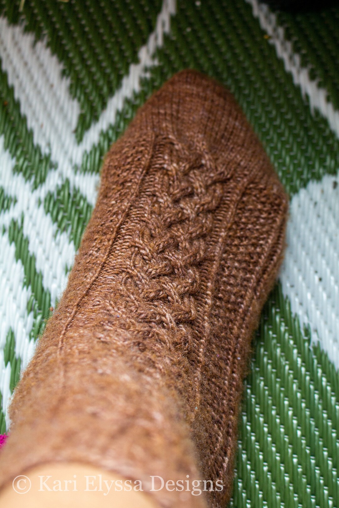 A Path Less Traveled Cable Textured Sock Knitting Pattern | PDF Pattern ...