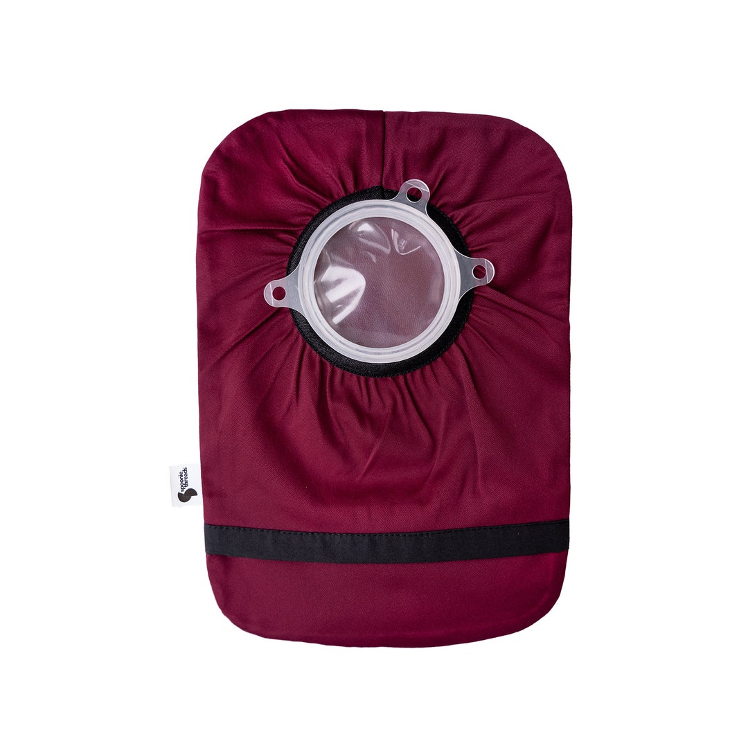 Burgundy Elastic Ostomy Bag Cover, Neutral Ilesotomy Pouch, Adjustable ...