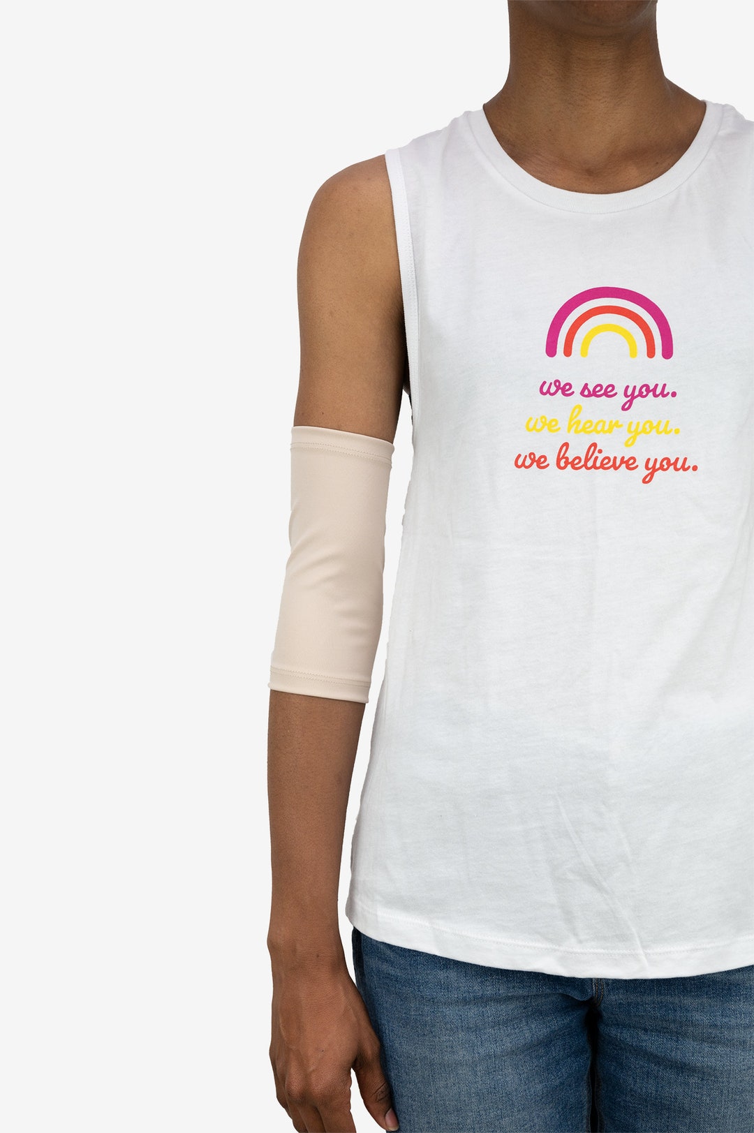 2 Pack Beige Unisex Support Sleeve, Picc Line Cover, Diabetes Arm ...