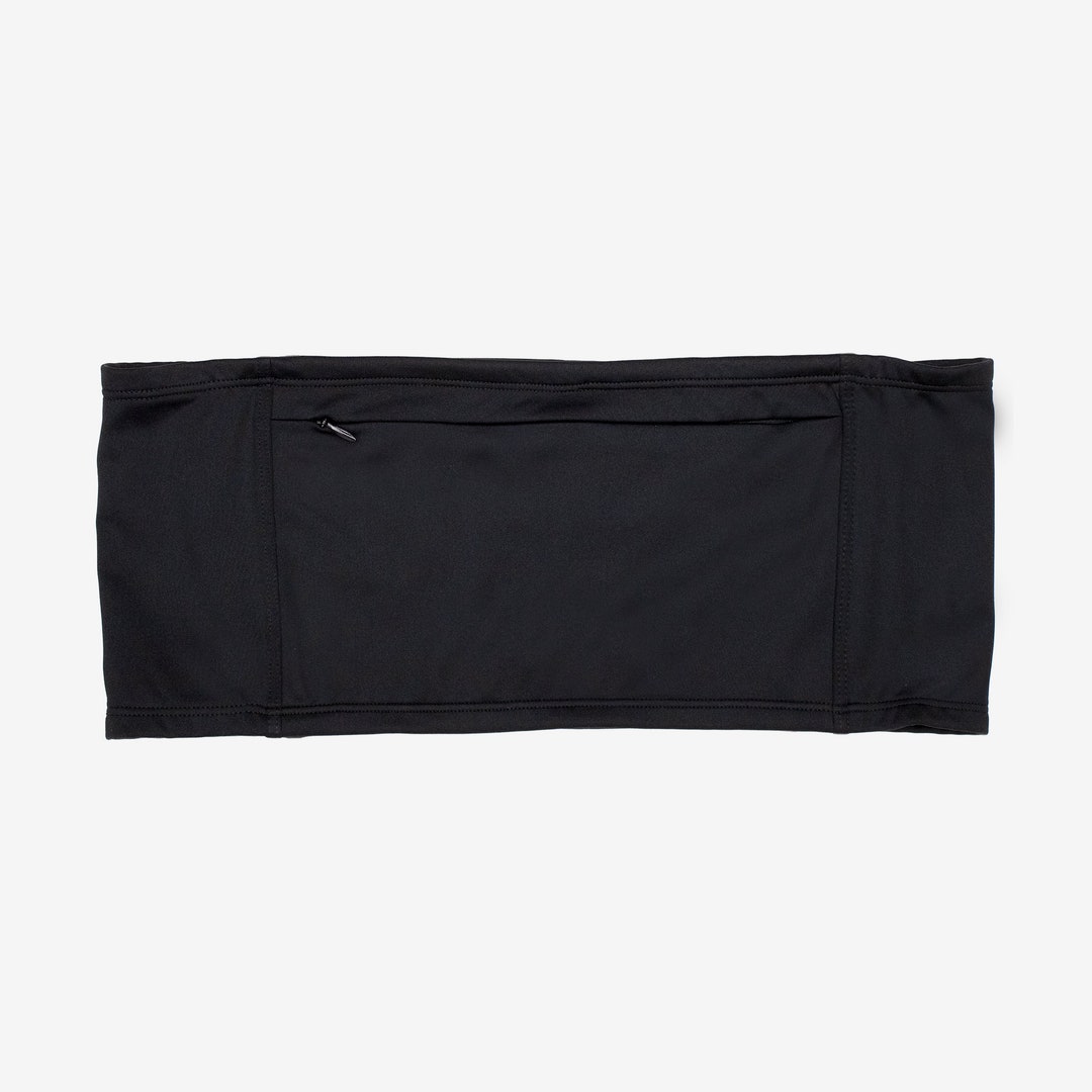 Black Solid Ultra Double Pocket Belt, Zipper Pack Final Sale - Etsy