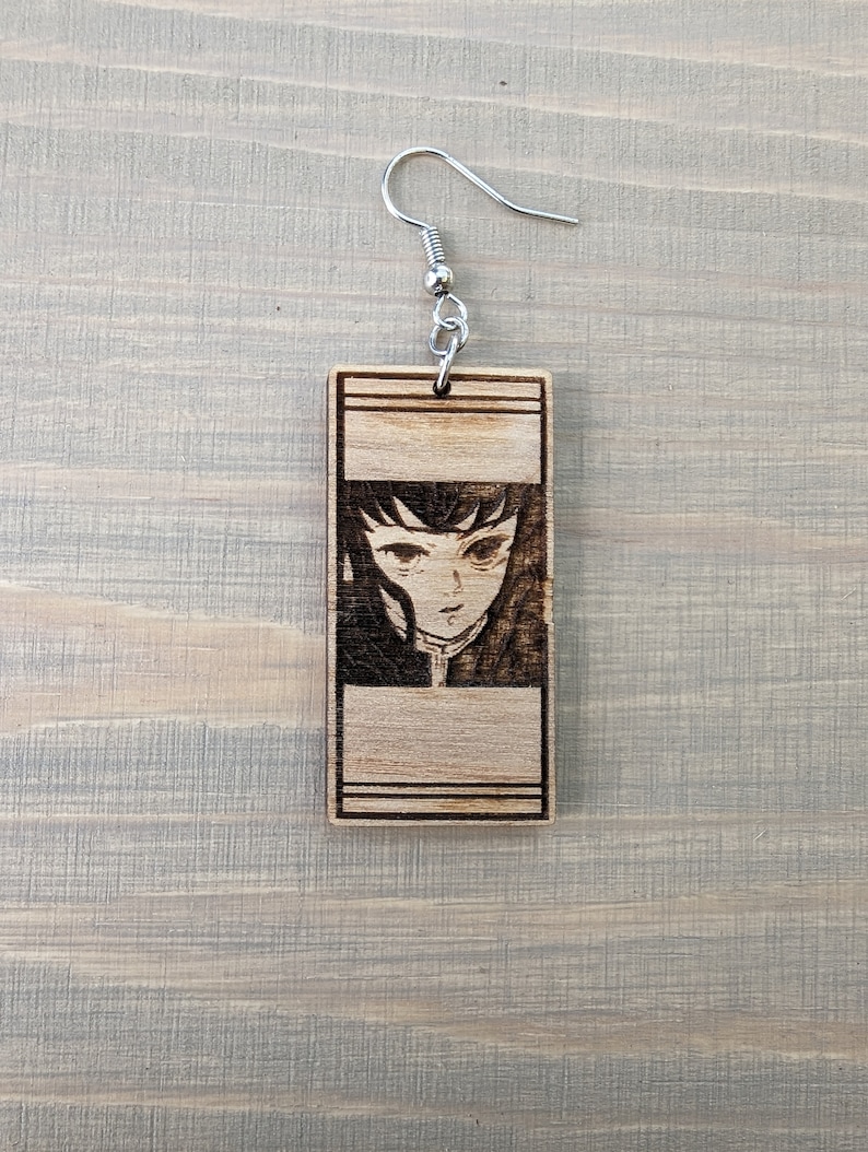 Muichiro DS Wooden Earrings (long) - Etsy