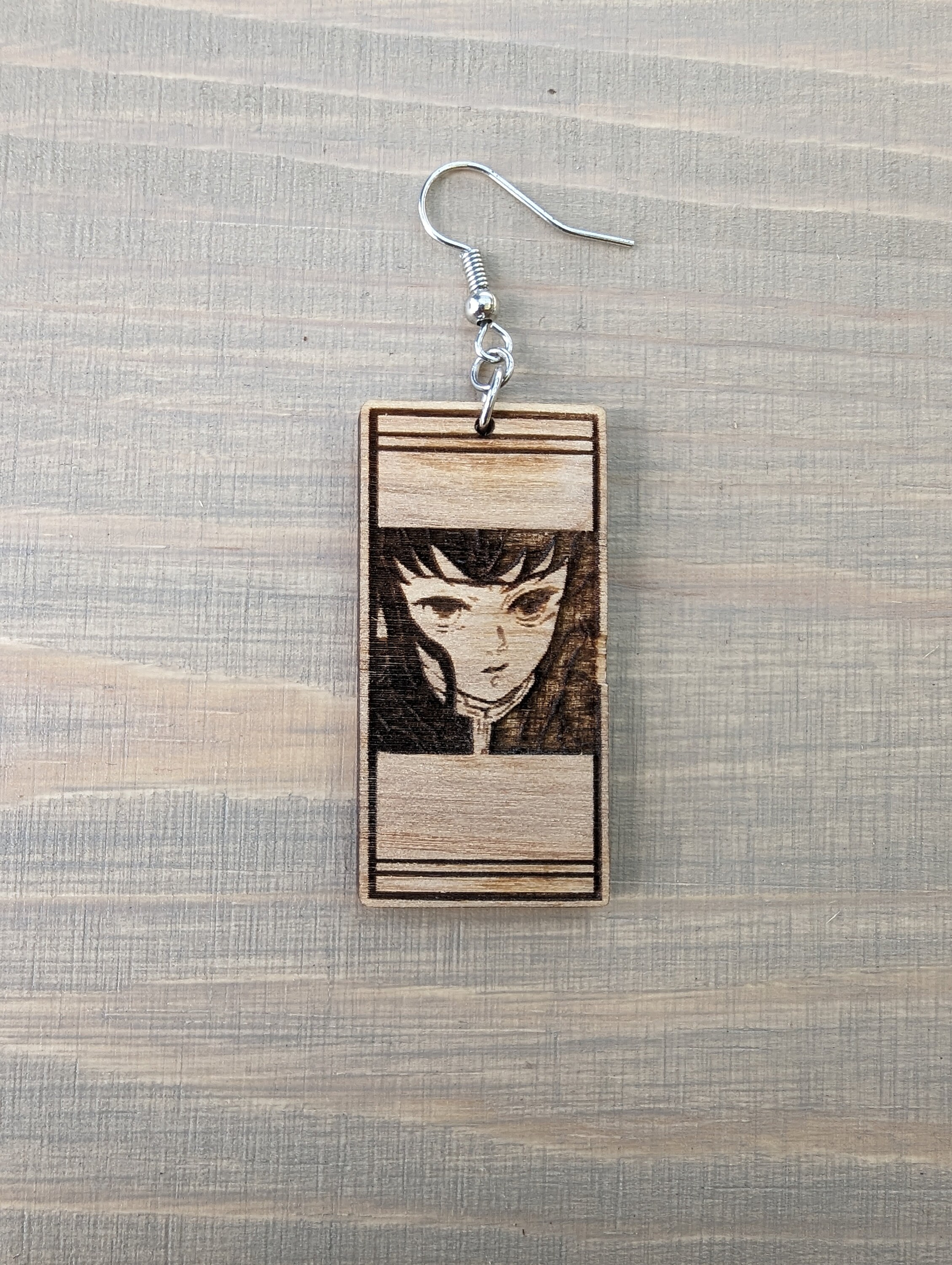 Muichiro DS Wooden Earrings (long) - Etsy