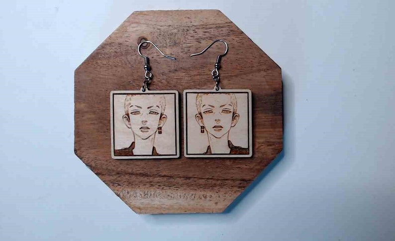 Mitsuya Tokyo Revengers Wooden Earrings - Etsy