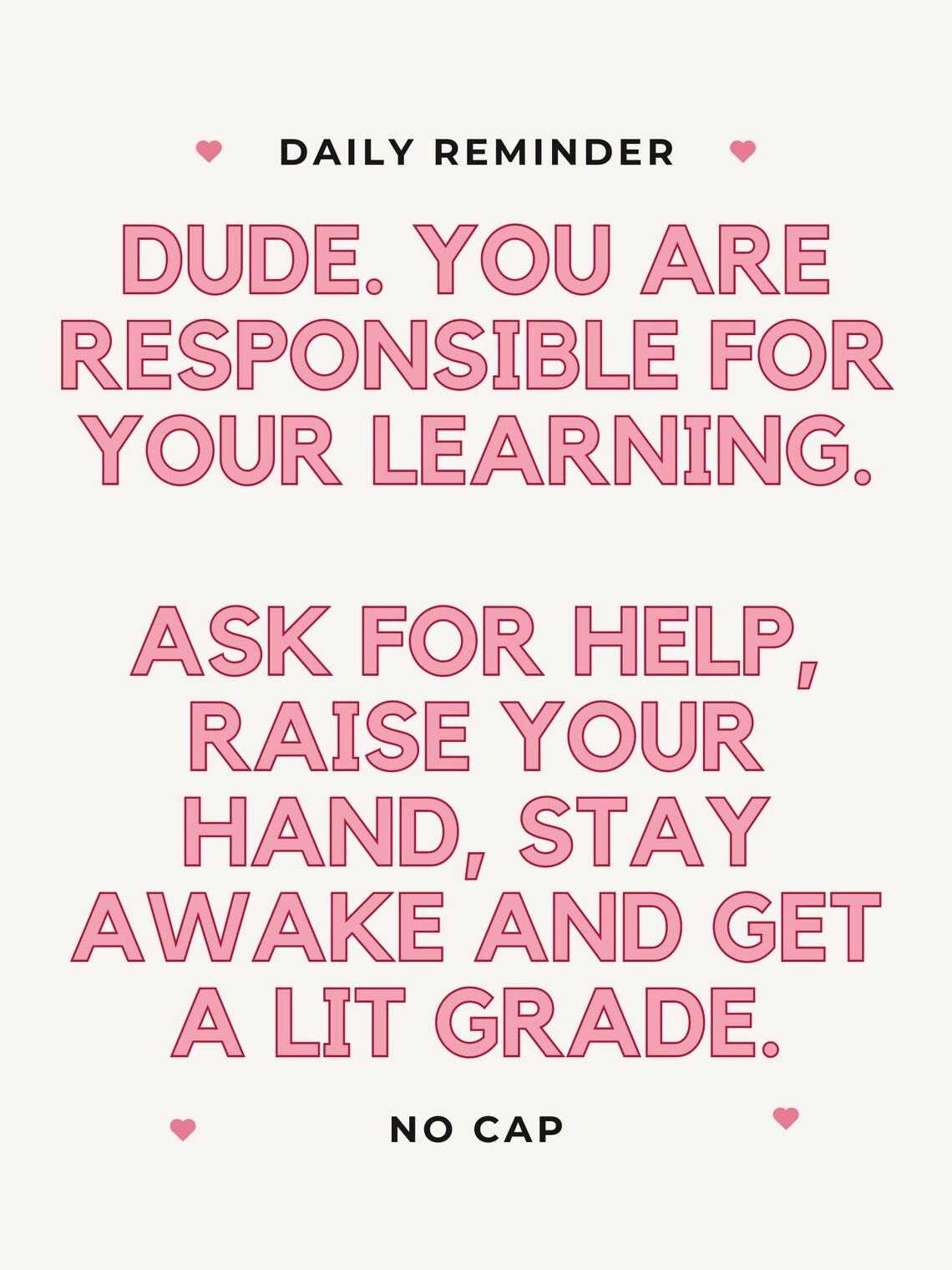 Funny Classroom Posters Gen Z Slang Set of 6 Pink Groovy Design JPEG ...