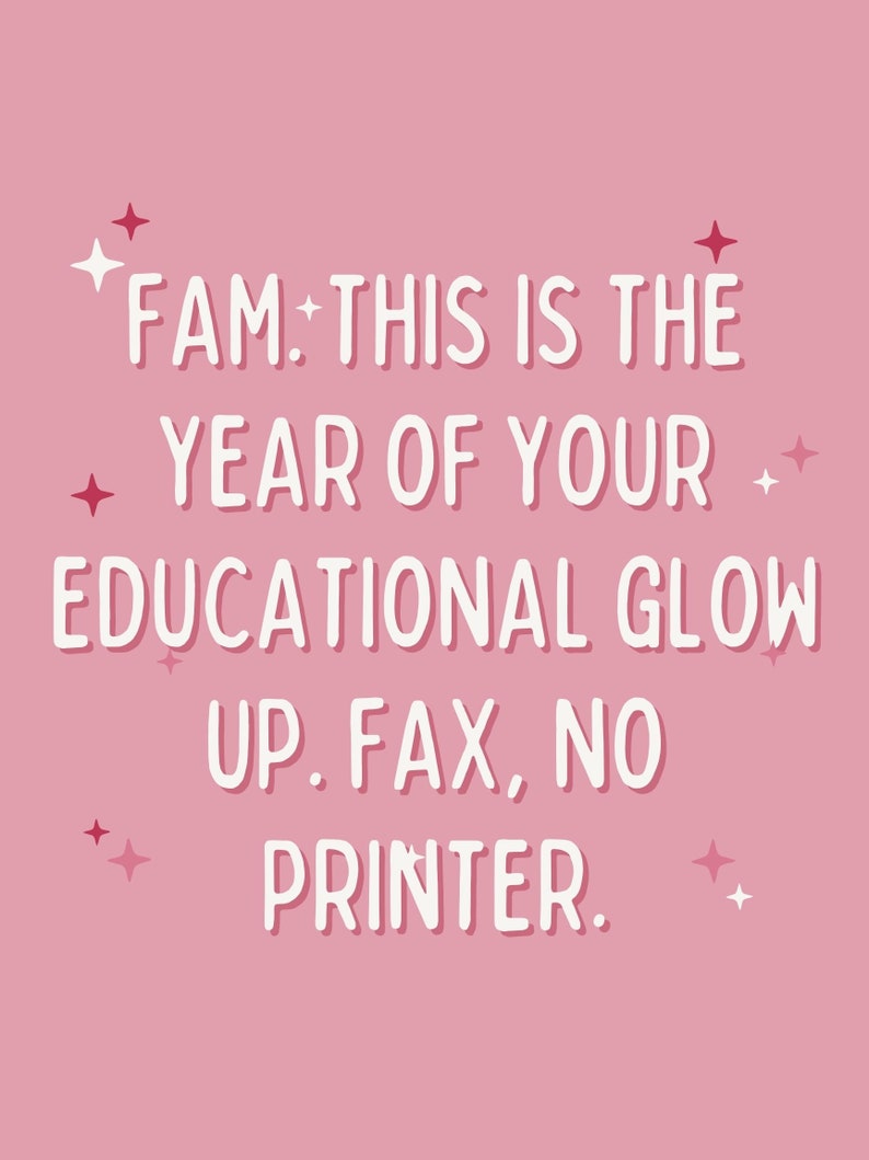 Funny Classroom Posters Gen Z Slang Set Of 6 Pink Groovy Design Jpeg And Png Files Etsy