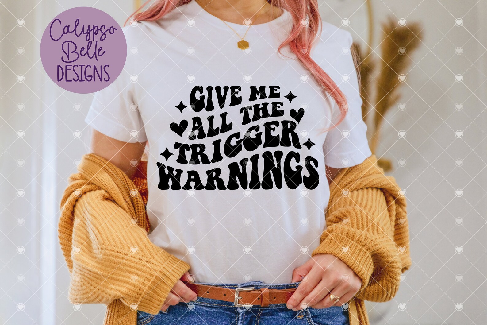Give Me All the Trigger Warnings Svg / Reader Svg / Bookish Svg / Wavy ...