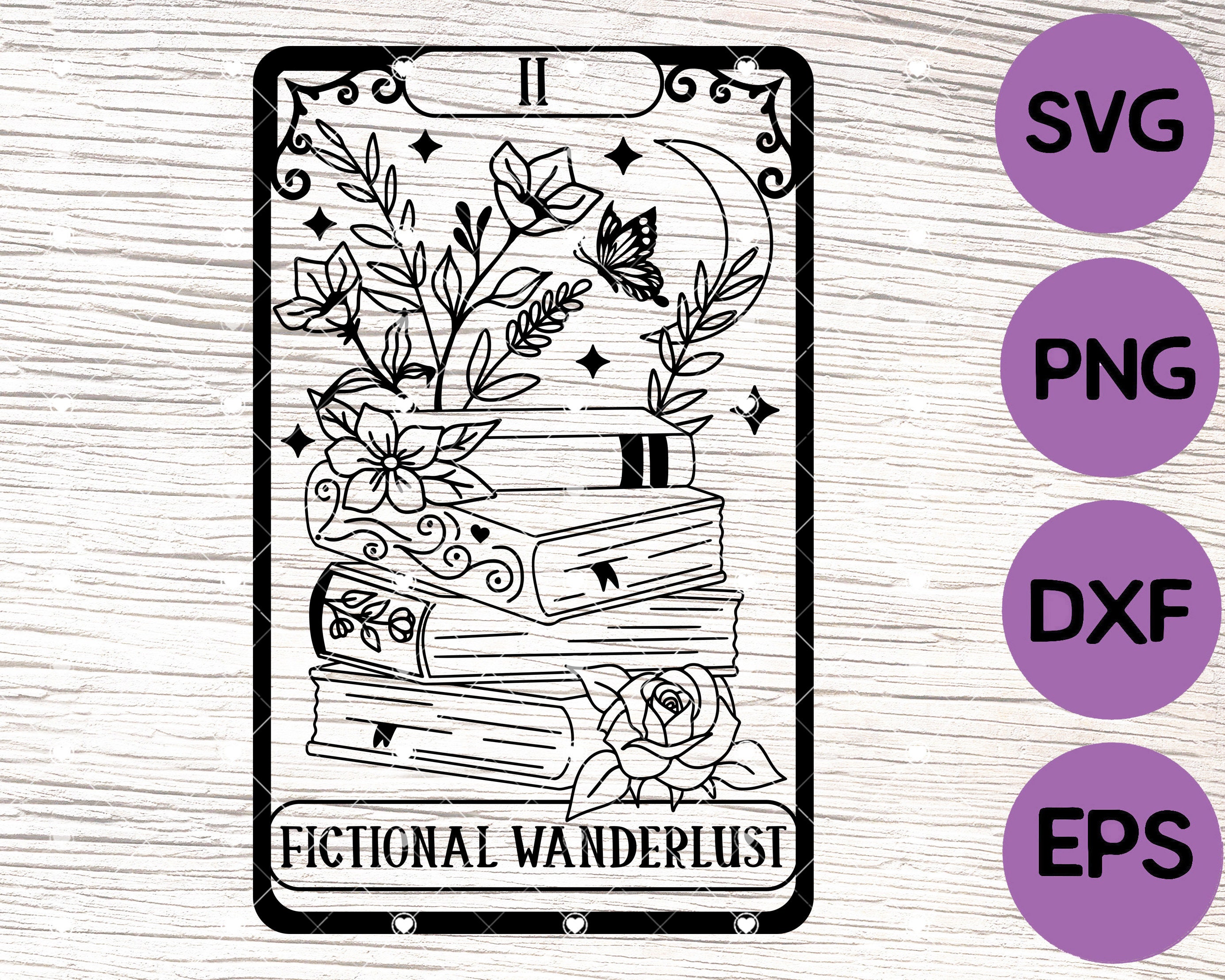 Fictional Wanderlust Tarot Card Svg / Romance Book Svg / - Etsy Canada