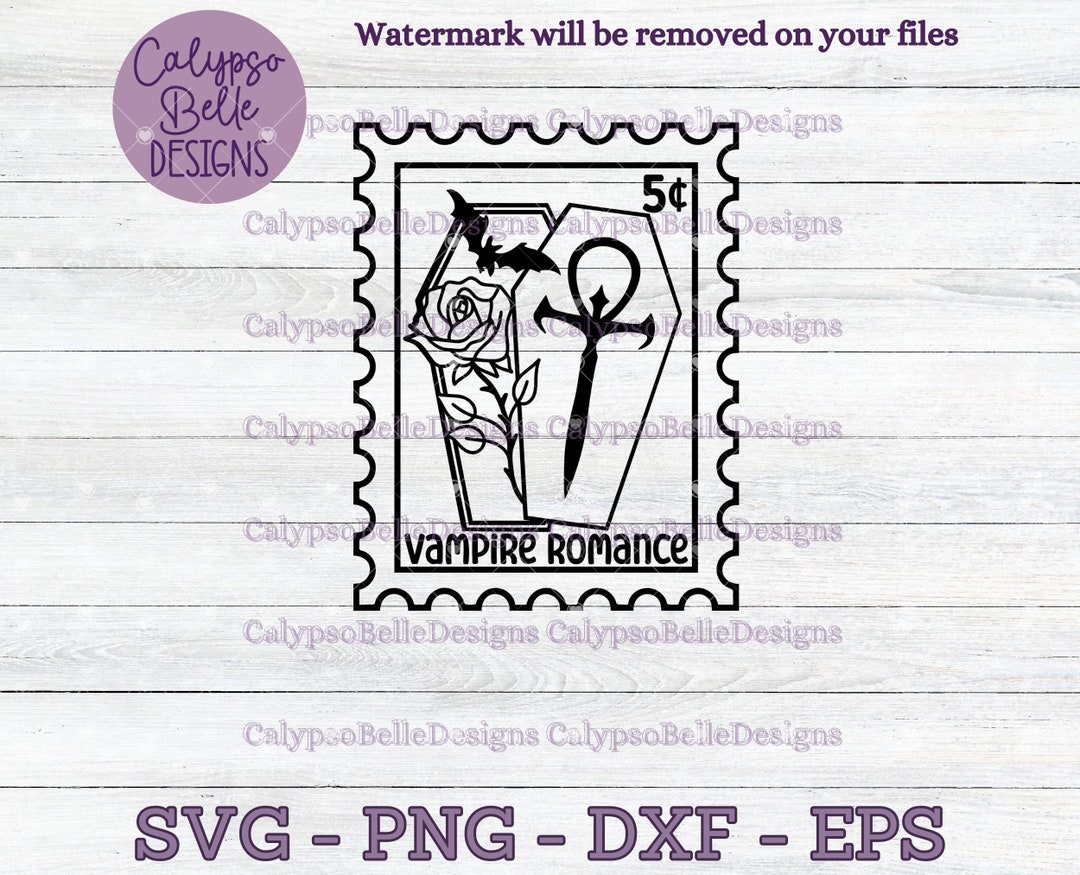 Vampire Romance Trope, Book Svg, Reading Svg, Bookish Trope Stamps Svg ...