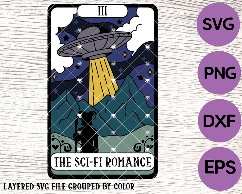 The Sci-fi Romance Tarot Card Svg / Sci Fi Svg / Reader Svg / - Etsy UK
