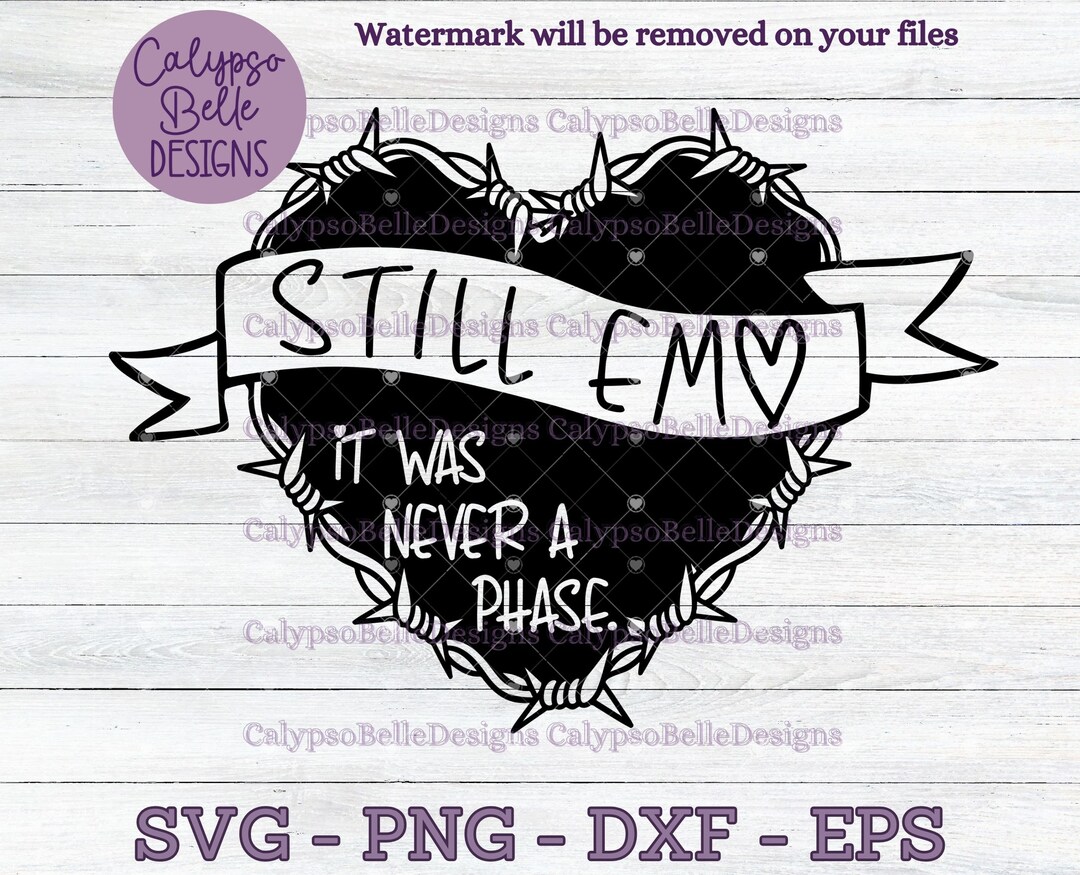 Still Emo Svg / It Was Never a Phase / Elder Emo Svg, Emo Subculture ...