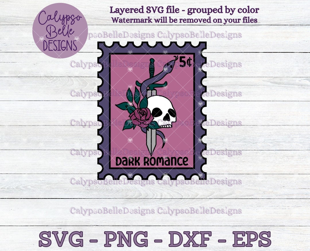 Dark Romance Trope, Book Svg, Reading Svg, Bookish Trope Stamps Svg ...