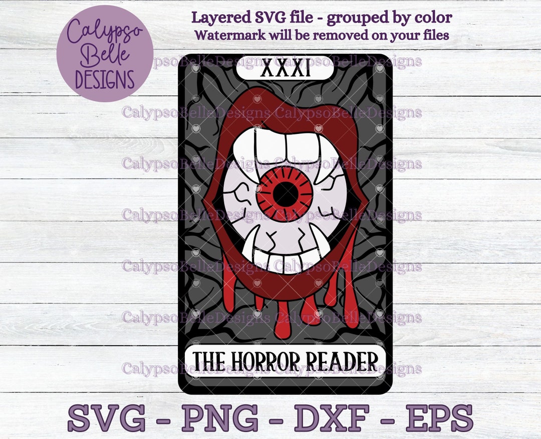 Horror Fiction Tarot Card Svg / Horror Svg / Splatterpunk Svg / Fantasy ...