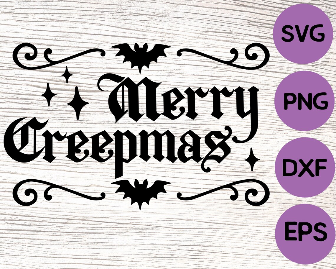 Merry Creepmas Svg / Spooky Christmas Svg / Goth Christmas Svg - Etsy