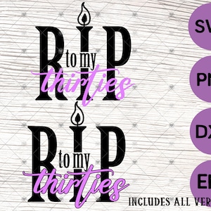 RIP to My 30s Svg / Death to My 30s Svg / Rip Thirties Svg / Death ...