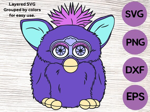 Furby Svg / Pastel 90s Cartoon Gift / Retro Furby Layered / | Etsy Denmark