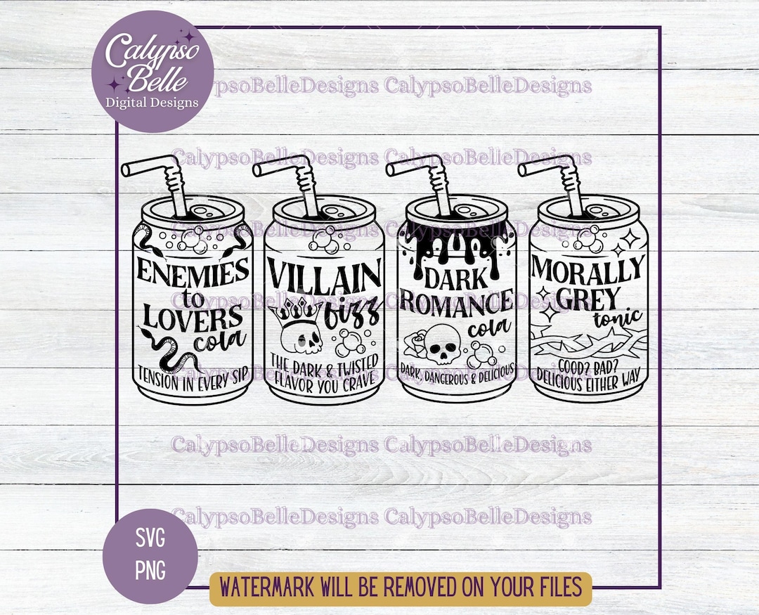 Dark Romance Svg, Bookish Soda Pop Svg, Bookish Svg, Bookworm Svg, Book ...