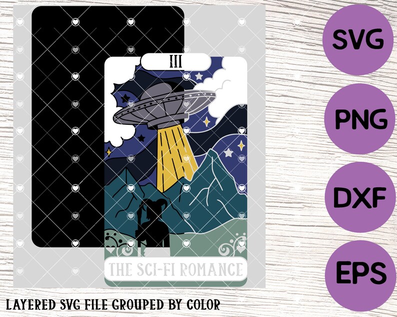 The Sci-fi Romance Tarot Card Svg / Sci Fi Svg / Reader Svg / - Etsy UK