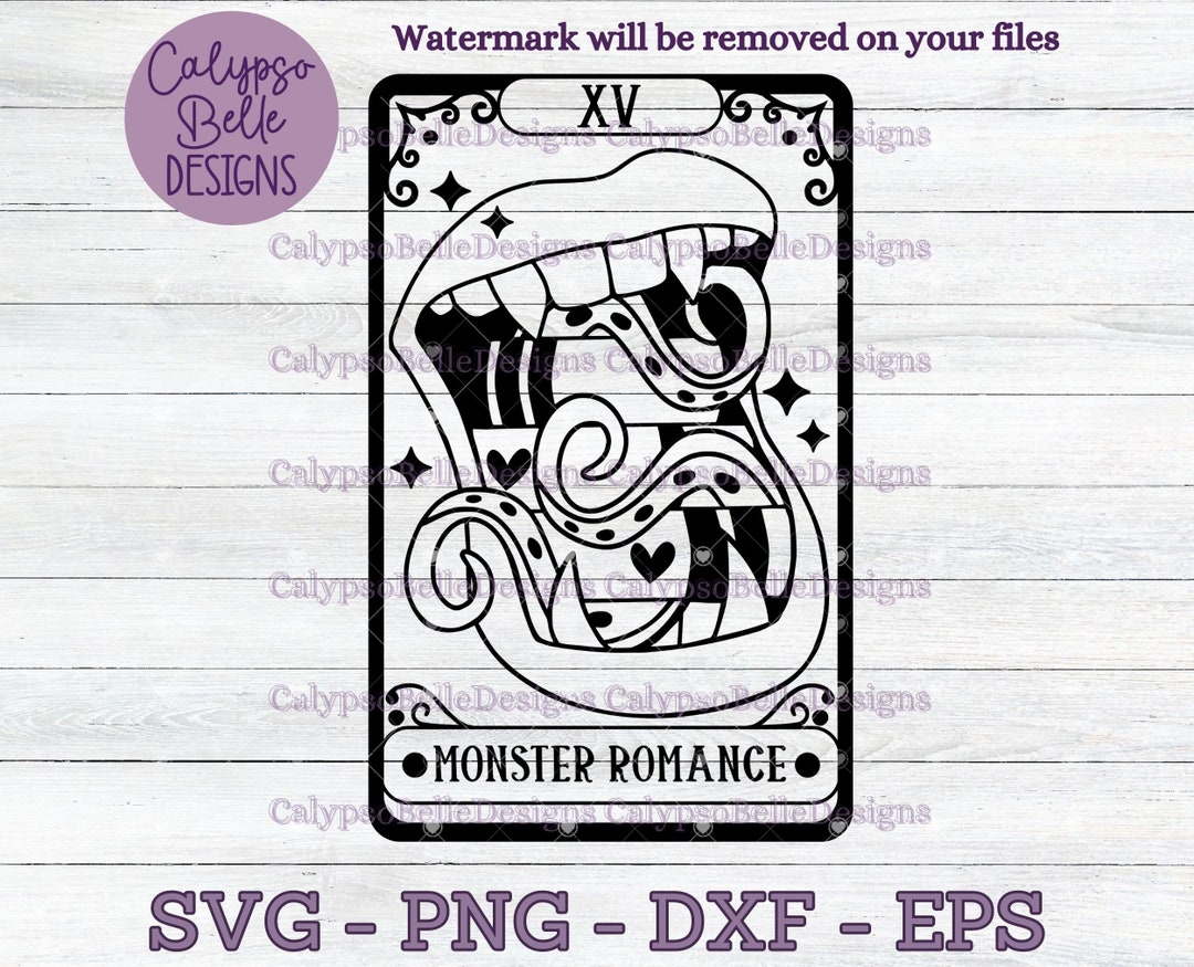 The Monster Romance Tarot Card Svg / Sci Fi Svg / Monster Smut Svg ...