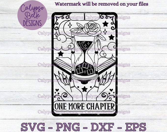 Just One More Chapter - PDF & SVG Cut File - Etsy Canada