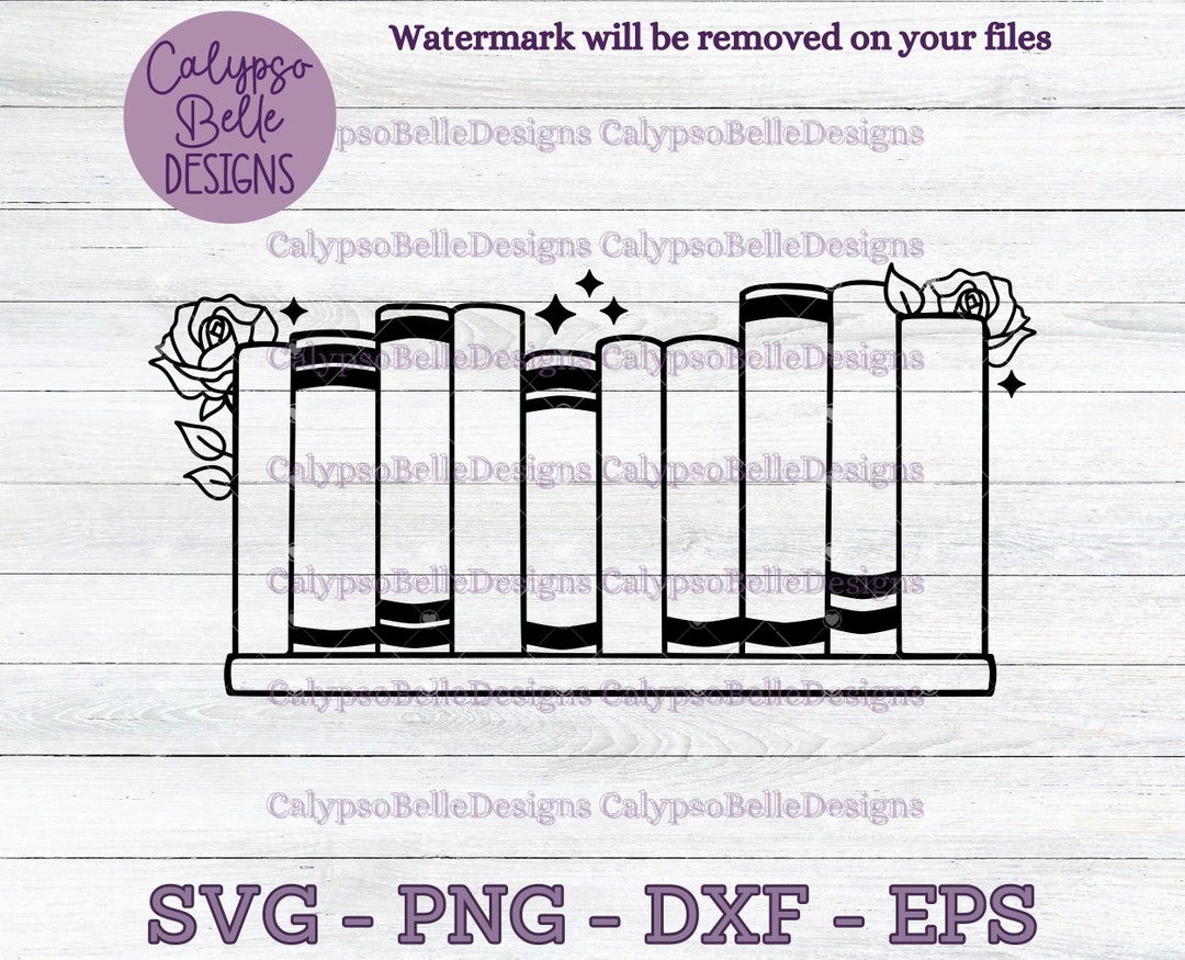 Blank Book Shelf Svg / Romance Smut Book Svg / Bookshelf Svg / Book Svg ...