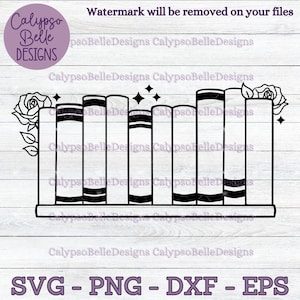 Blank Book Shelf Svg / Romance Smut Book Svg / Bookshelf Svg / Book Svg ...