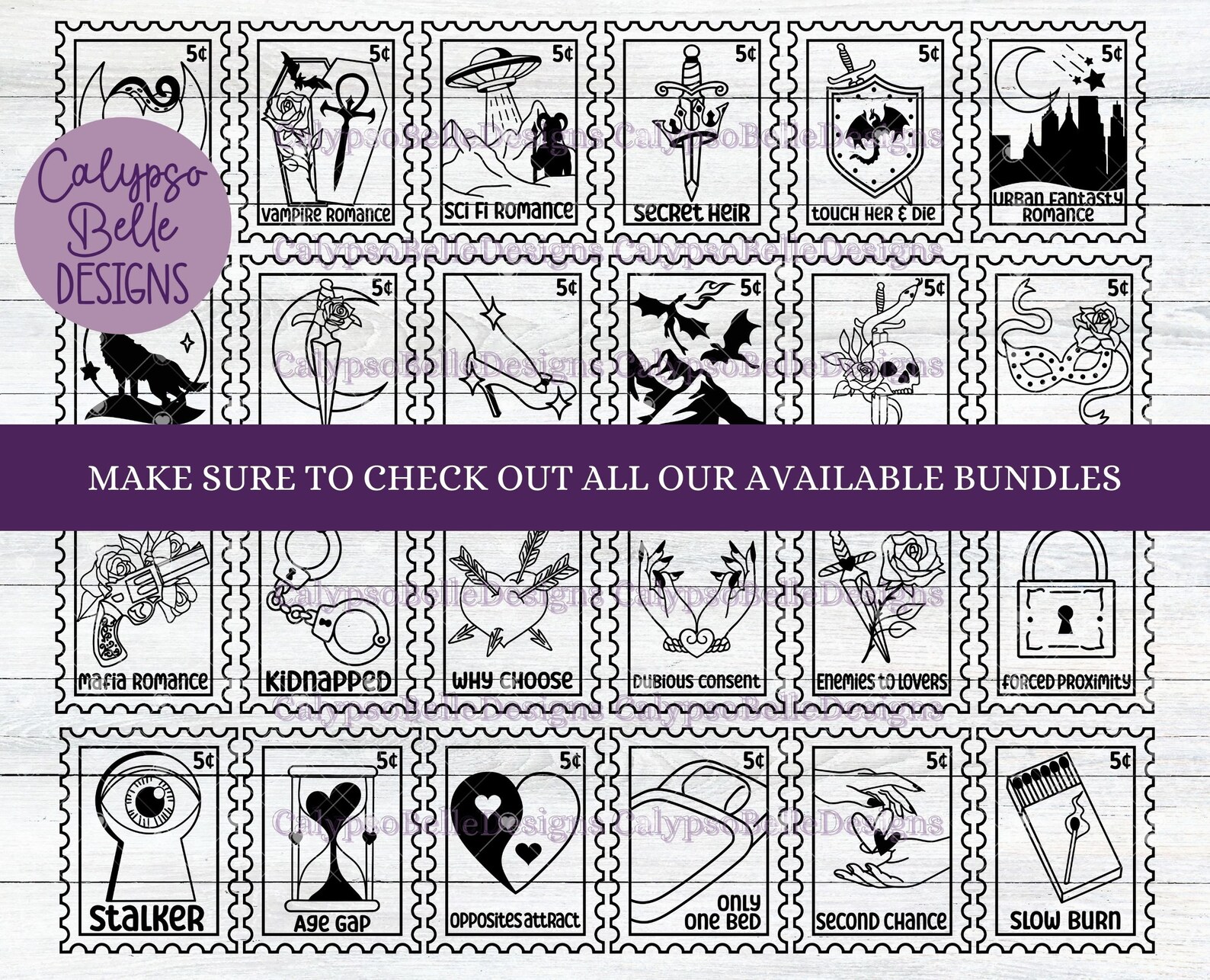 Fated Mates Trope, Book Svg, Reading Svg, Bookish Trope Stamps Svg ...