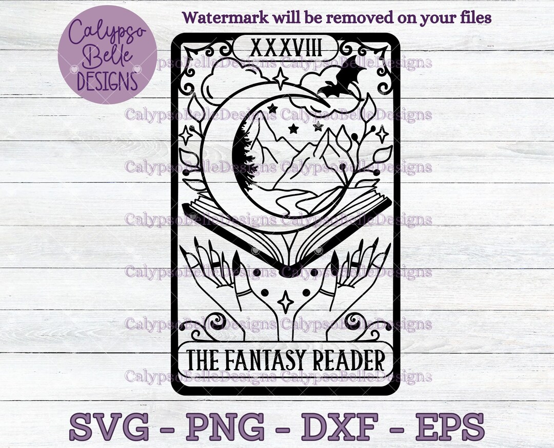 The Fantasy Reader Tarot Card Svg / Book Svg / Fantasy Reader Tarot Svg ...